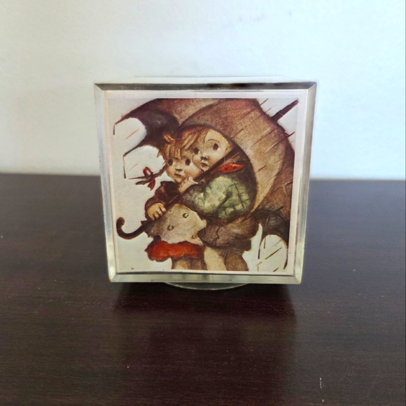 Accents | Vintage Hummel Photo Plastic Cube Turning Music Box 4 X 4 X ...